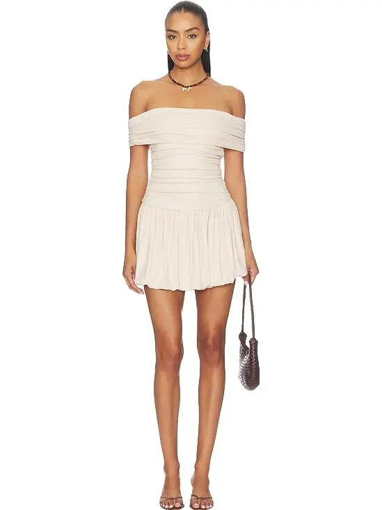 SEVEN WONDERS Off-the-shoulder Mini Dress - Cream