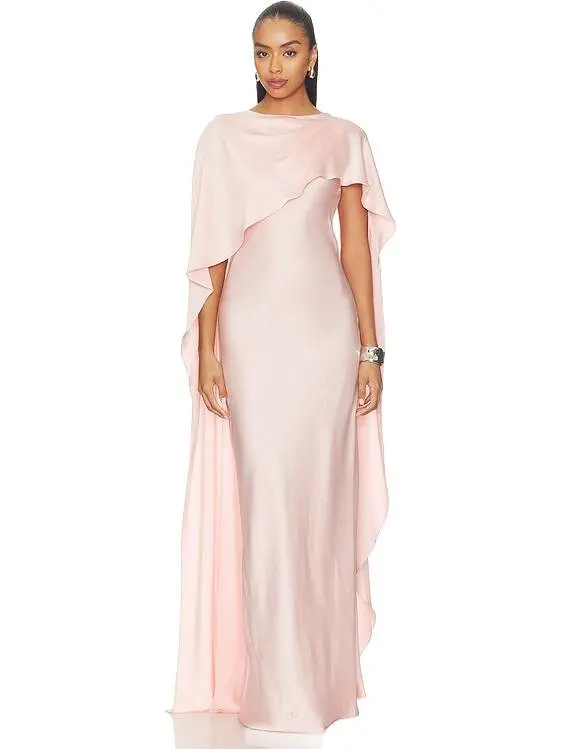 Simkhai Izel Cape Gown - Bubblegum