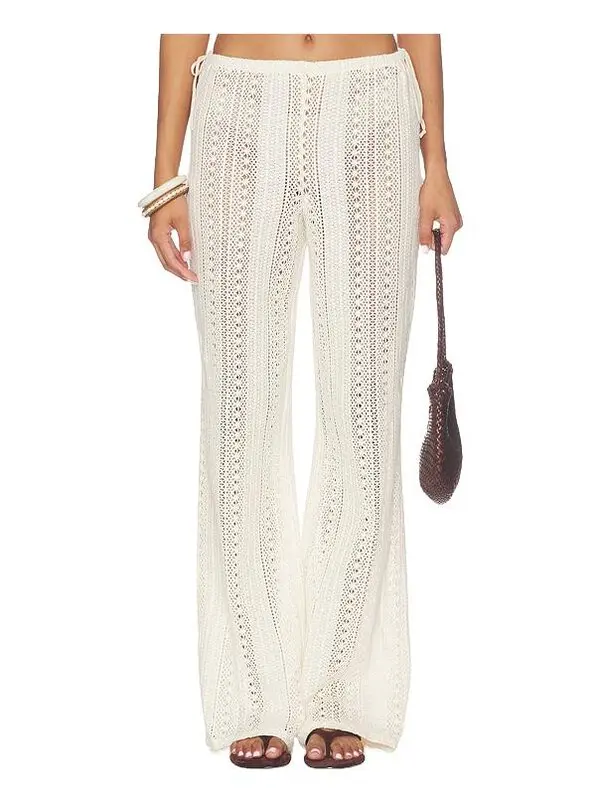 Tularosa Aila Crochet Knit Pants - Ivory