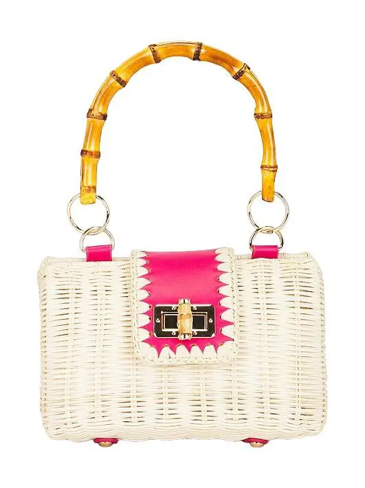 BTB LOS ANGELES Mason Bamboo Clutch Bag - Pink
