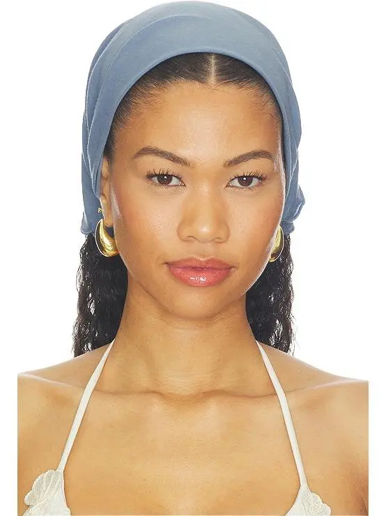 The Great. Scalloped Bandana - Grey