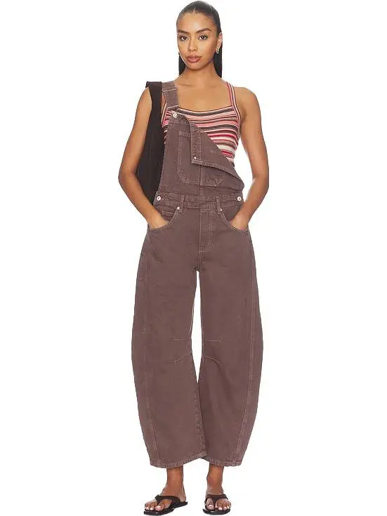 Free People X We The Free Good Luck Overall - Brown