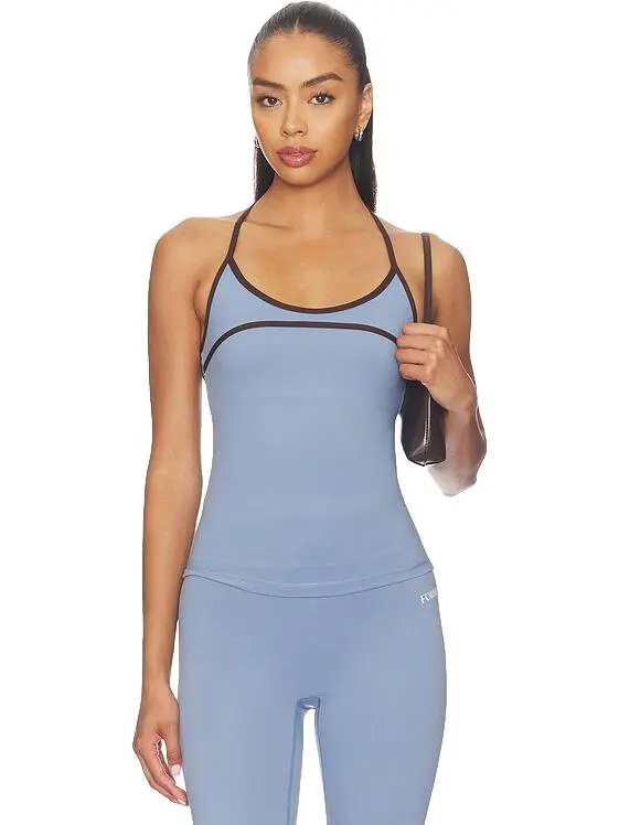FORM Scoop Contrast Cami Top - Blue