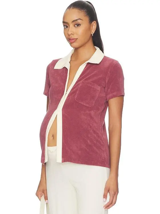Hatch The Layla Polo Top - Brick