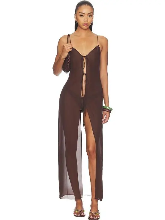 Lioness Dune Maxi Dress - Chocolate