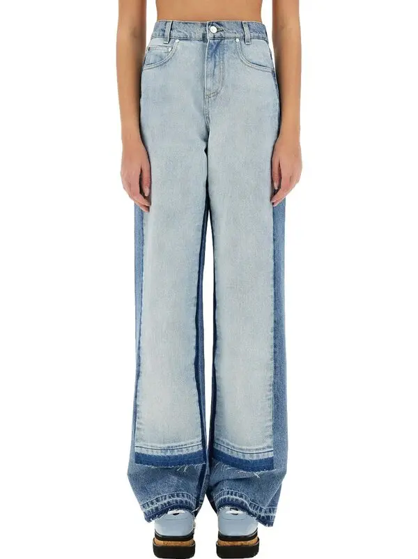 Stella McCartney Paneled Straight-leg Jeans - Blue