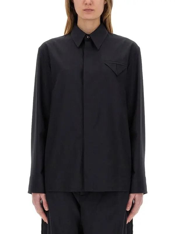 Bottega Veneta Wool Shirt - Blue
