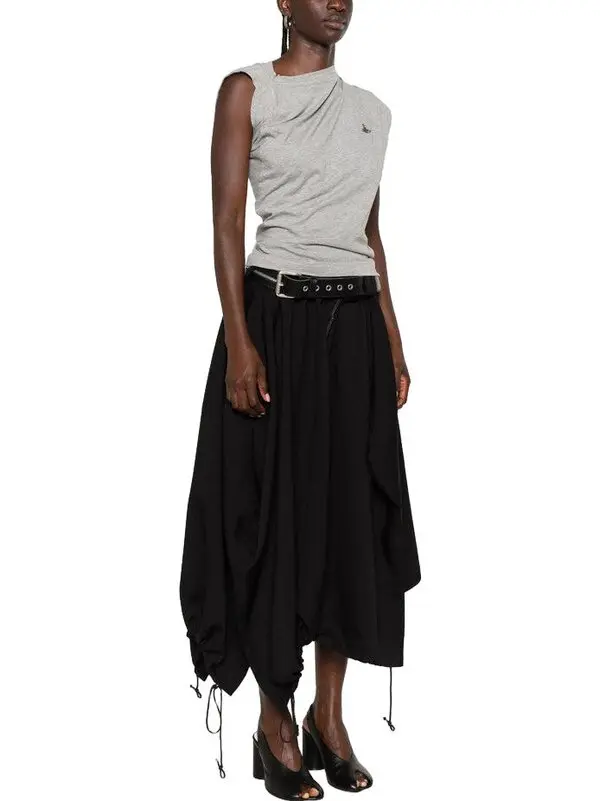 VIVIENNE WESTWOOD Grey Jersey Orb Embroidery Top - Gray