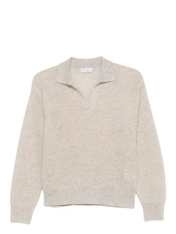 Brunello Cucinelli Neutrals Knitwear Jumper - Cream