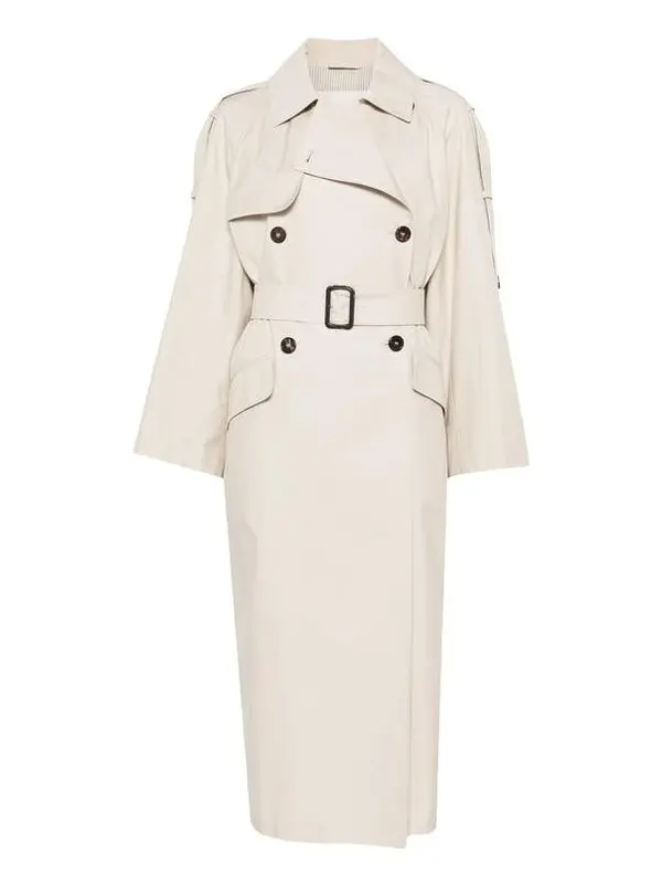 Max Mara Double-breasted Trench Coat - Cream