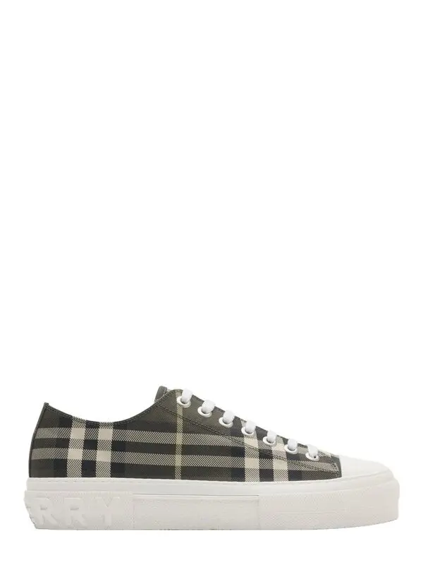 Burberry Low-top Checked Lace-up Sneakers - Brown