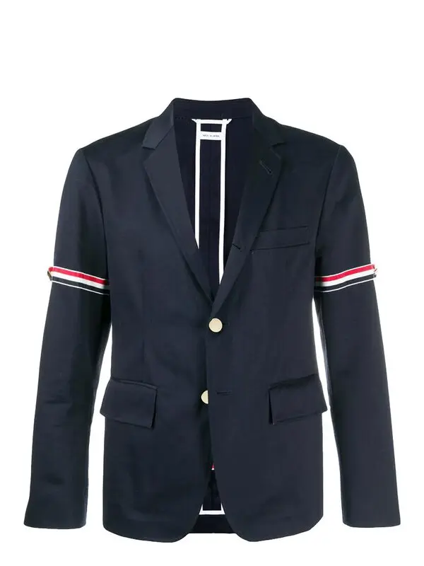 Thom Browne Grosgrain Armband Sport Coat - Blue