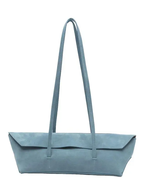 Christopher Esber Suede Shoulder Bag - Blue