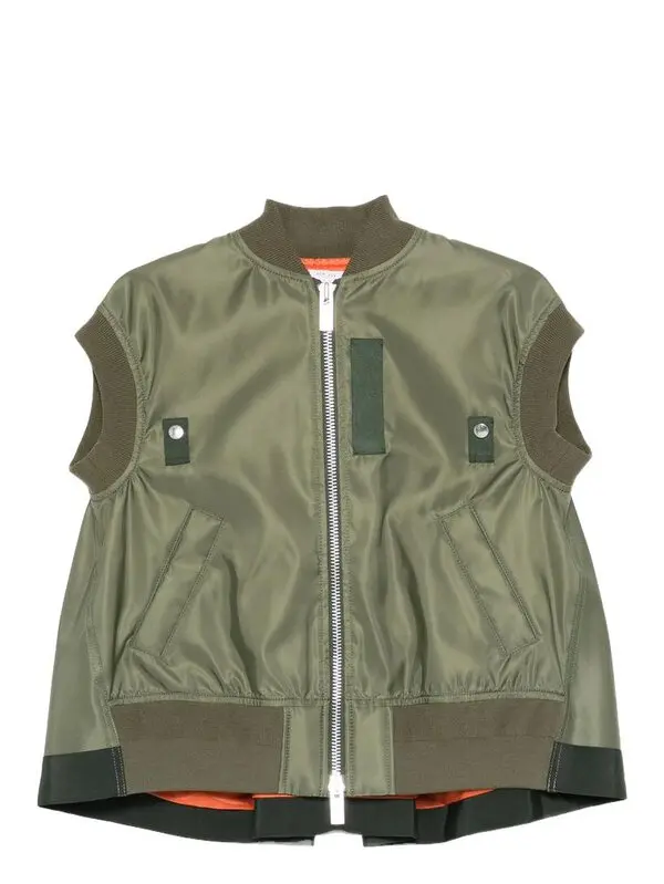 Sacai Sleeveless Bomber Jacket - Green