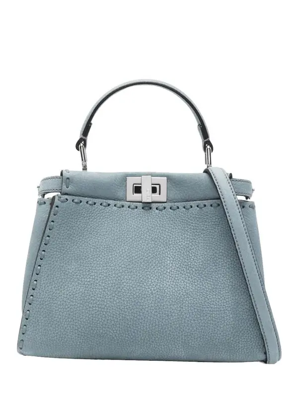 Fendi Peekaboo Iseeu Mini Suede Bag - Blue