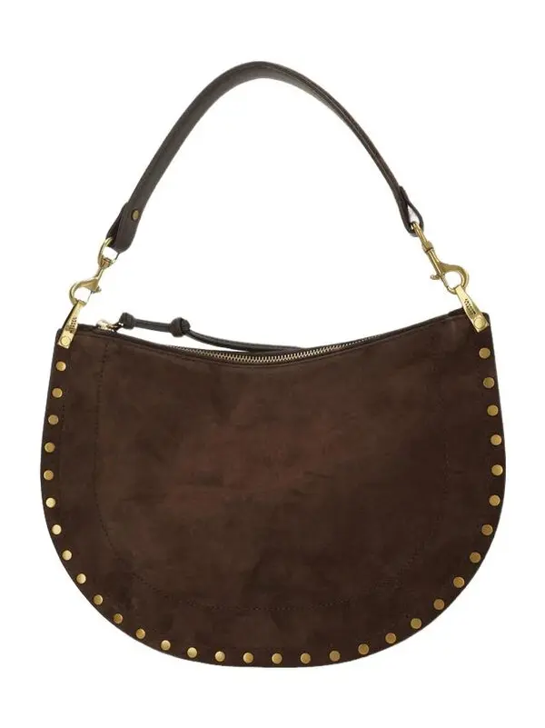 Isabel Marant Étoile Studded Calf Leather Shoulder Bag - Brown