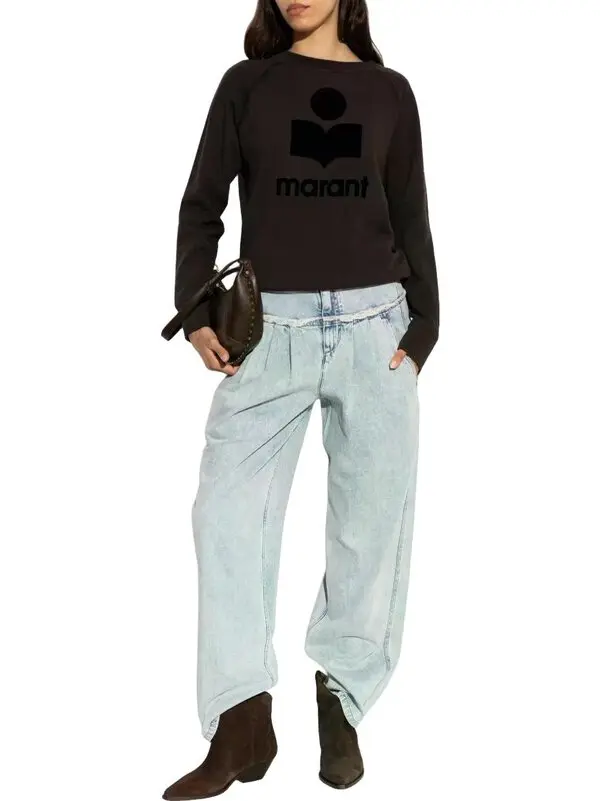 MARANT ETOILE Iniza Frayed-trim Jeans - Blue