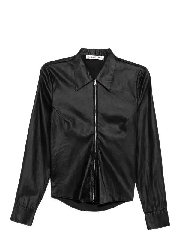 Our Legacy Coated Slim-fit Shirt - Grey