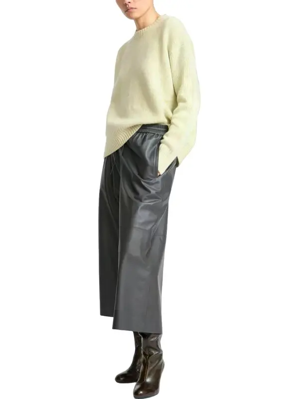 YVES SALOMON Crew Neck Cashmere Sweater - Green