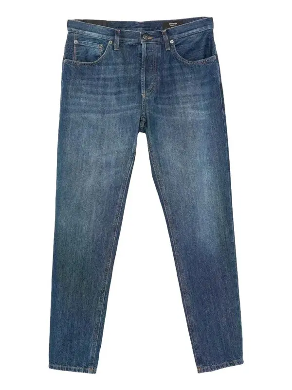 DONDUP Faded Effect Jeans With Whiskering - Blue