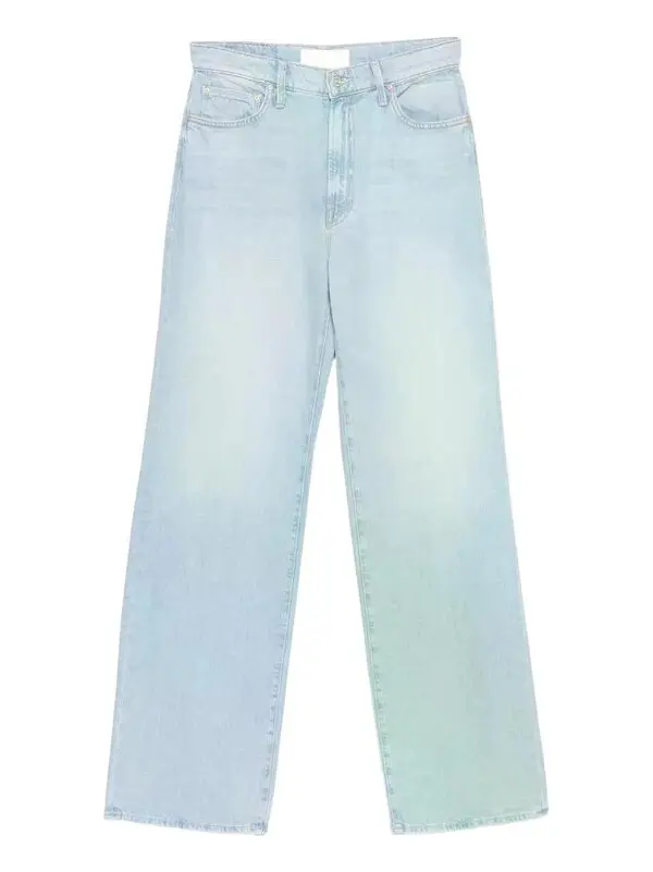 MOTHER Faded Effect Wide Leg Jeans - Blue