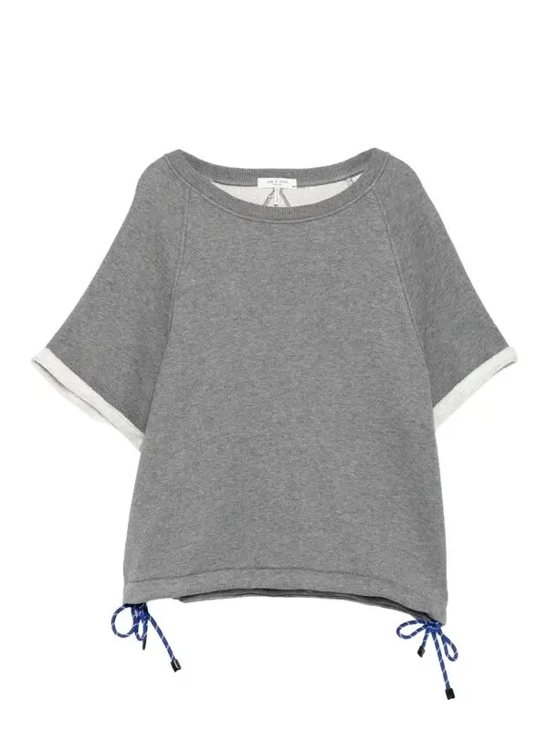 Rag & Bone Vintage Terry T-shirt With Drawstring Hem - Grey