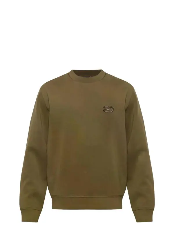 Emporio Armani Logo Embroidered Sweatshirt - Green