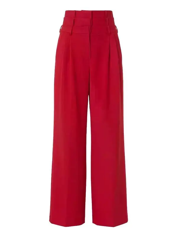Monse Triple-waistband Pleated Trousers - Red