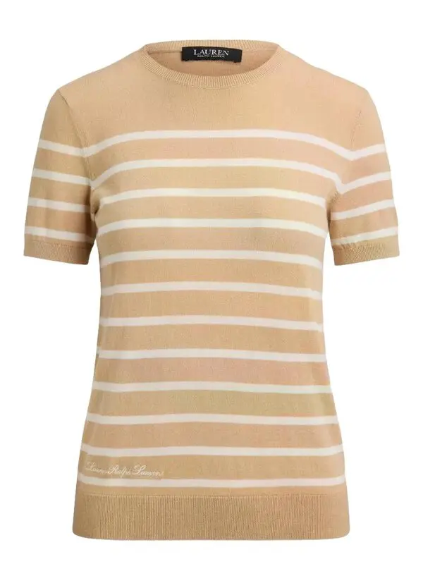 Ralph Lauren Striped Short-sleeve Sweater - Neutrals