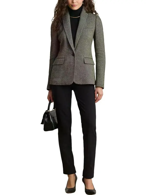 Ralph Lauren Button-detail Ponte Trousers - Black