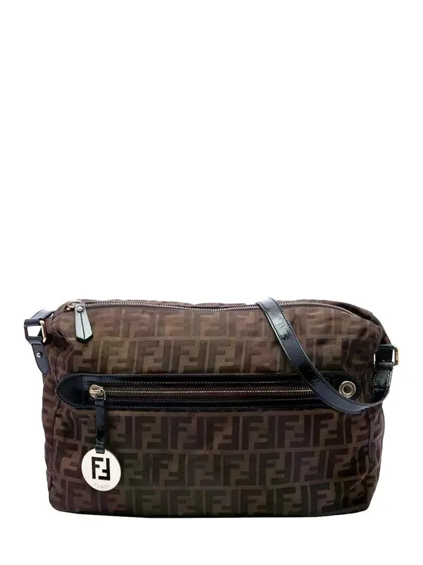 Fendi Zucca Canvas Crossbody Bag - Brown