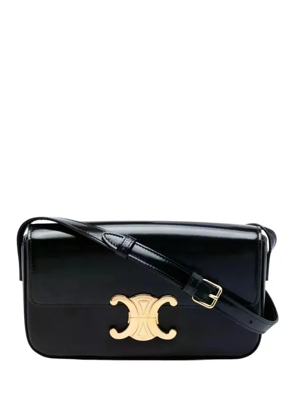 Celine Triomphe Claude Shoulder Bag - Black