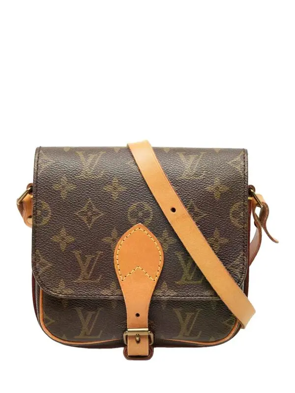 LOUIS VUITTON Monogram Cartouchiere Pm Crossbody Bag - Brown
