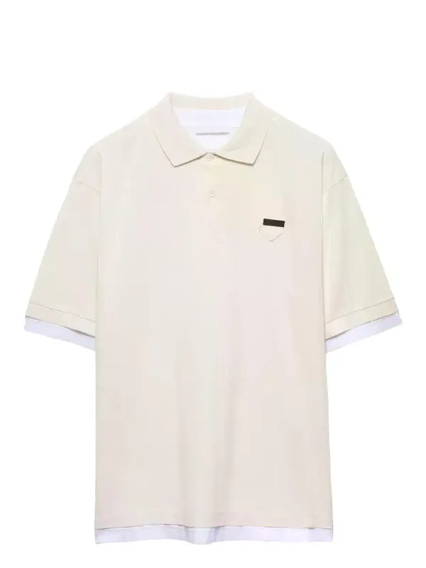 Prada Cotton Polo Shirt - Neutrals