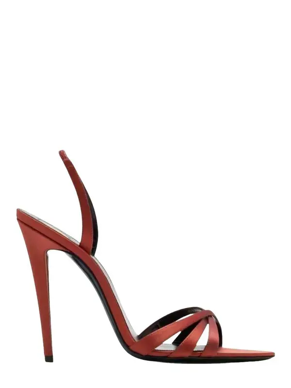 Saint Laurent Kate Slingback Heeled Sandals - Red