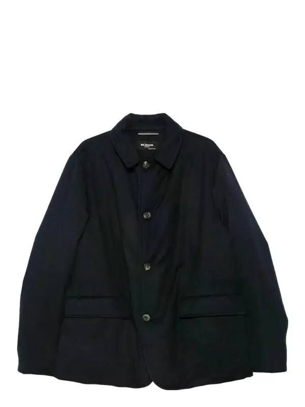 Kiton Button-fastening Flap-pockets Jacket - Blue