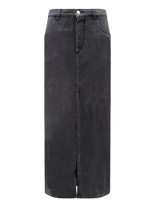 Isabel Marant Étoile Faharia Front-slit Denim Maxi Skirt - Grey