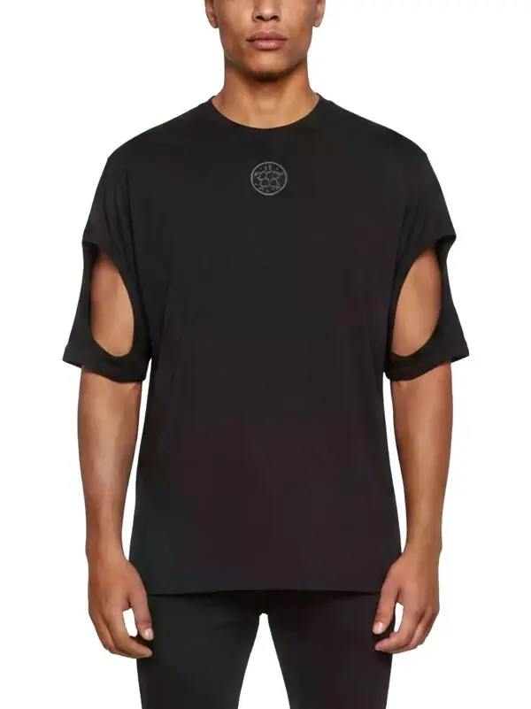 Burberry Cut-out-detail Short-sleeve T-shirt - Black