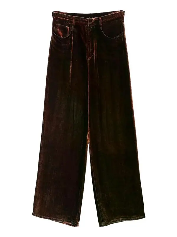 PIERRE-LOUIS MASCIA Kandox Velvet Trousers - Brown