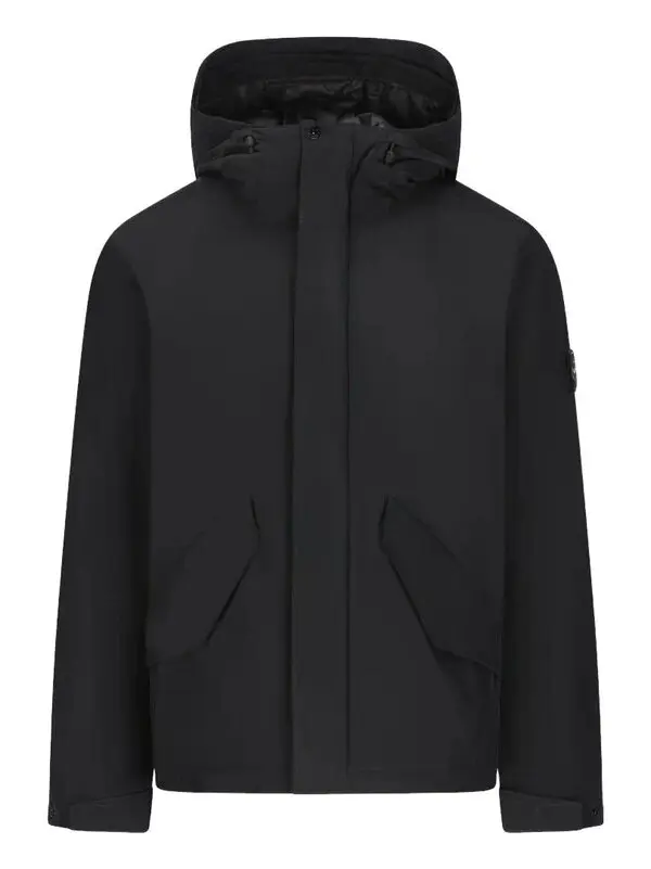 Stone Island Micro Reps Hooded Jacket - Black