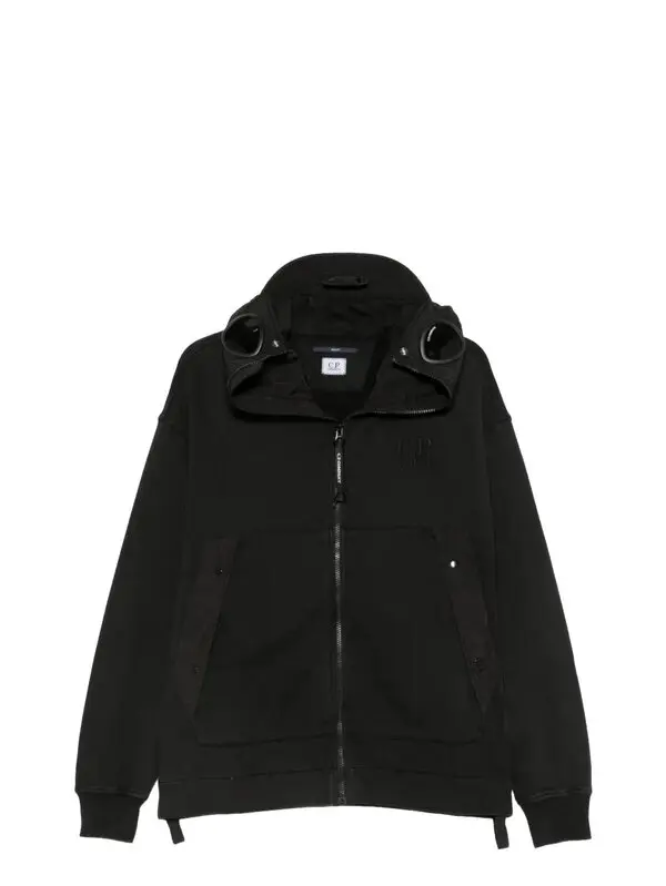 C.P. COMPANY Goggle Detail Zip-up Sweatshirt - Black
