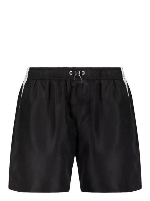 Iceberg Stripe Detail Swim Shorts - Black