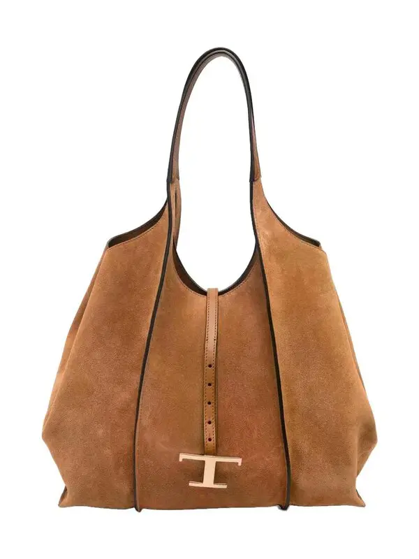 TOD'S Medium Suede Tote Bag - Brown