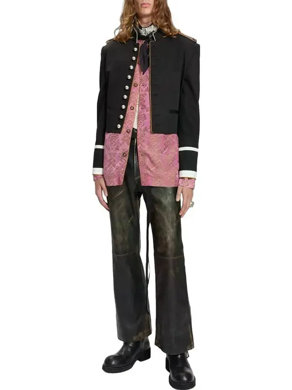 ANN DEMEULEMEESTER Damon Damask-jacquard Shirt - Pink