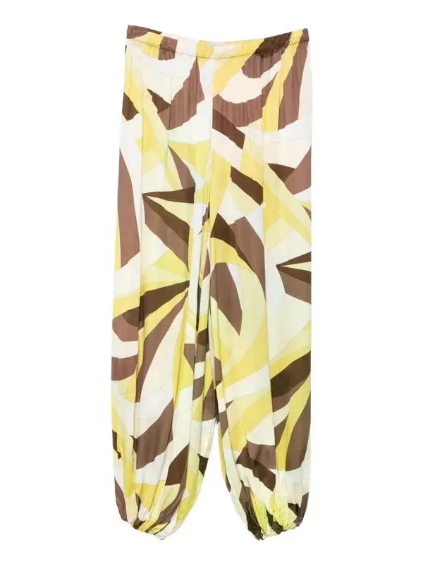 Faithfull The Brand Kortez Geometric Print Balloon Trousers - Yellow