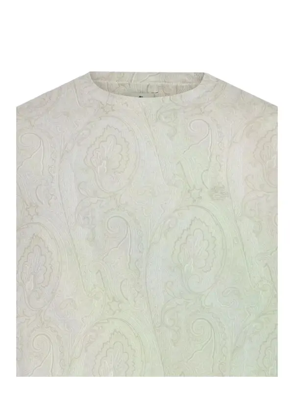 Etro Paisley-print Cotton T-shirt - Neutrals