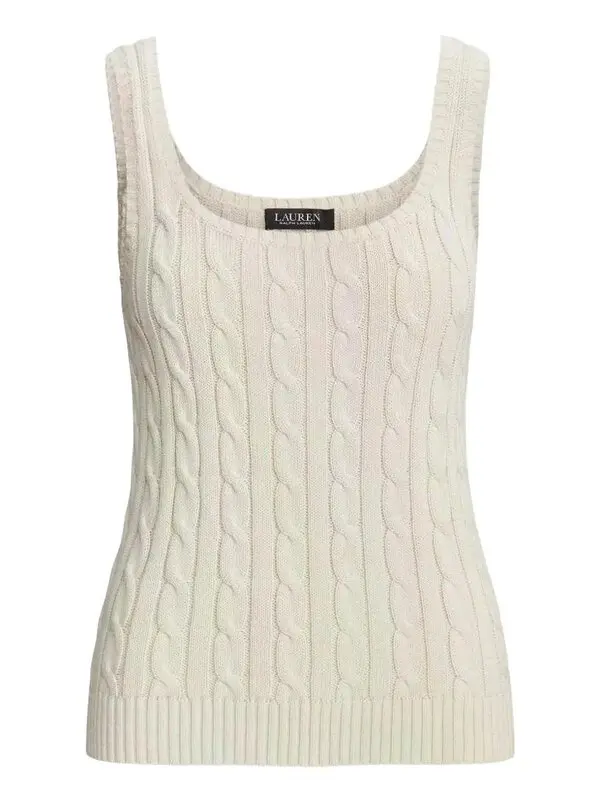 Ralph Lauren Cable-knit Sleeveless Sweater - Neutrals