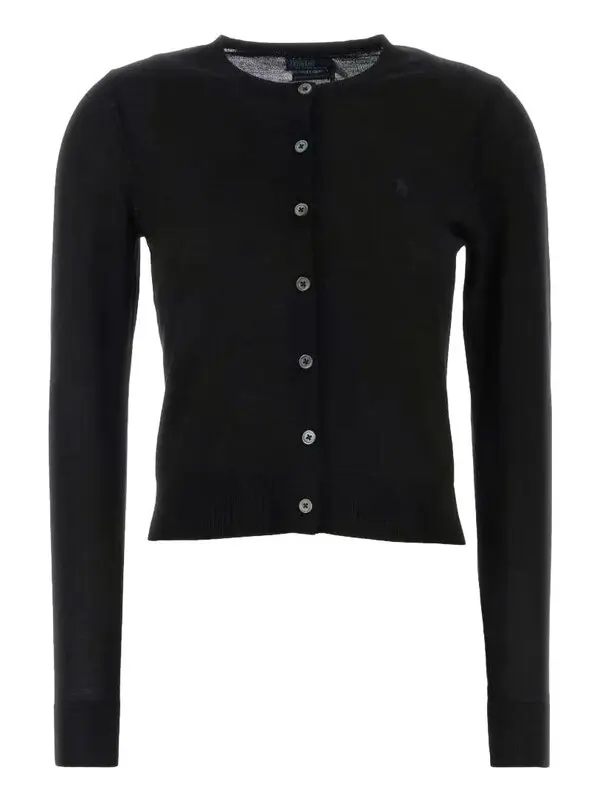 Polo Ralph Lauren Wool Button-up Cardigan - Black