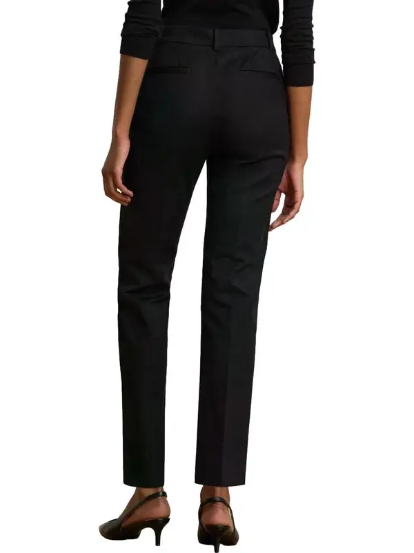 Ralph Lauren High-waisted Slim-fit Trousers - Black