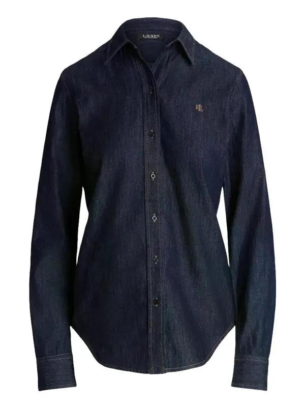 Ralph Lauren Embroidered Denim Shirt - Blue
